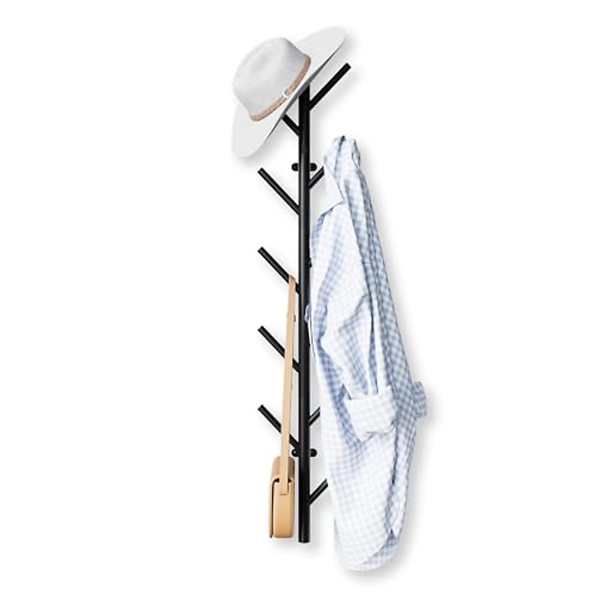 RRG Wall Mount Coat Rack 39.37 Inch, Metal Vertical Hat Rack for Wall, Modern Modern Tree Branch for Coats, Scarves, Hats, Jackets, Bags, Entryway Bedroom