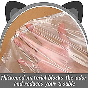 Teling 100 Pack Cat Litter Box Liner Bags Waste Drawer Liners for Litter Box Compatible with Litter Robot 3/ 4, 9-11 Gallons Cat Litter Bags Replacement Jumbo Cat Litter Liners for Cat Pan Waste Bin