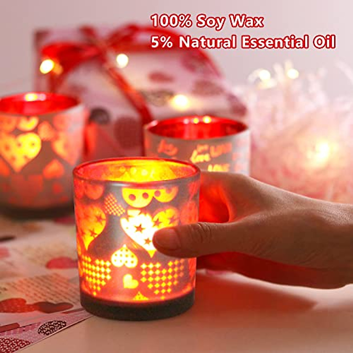 Candles Gifts for Women,Lovely Candle Holder with Scented Candles for Home Scented,Birthday Gifts for Women,Her,Girlfriend,Wife,Mom,Friends