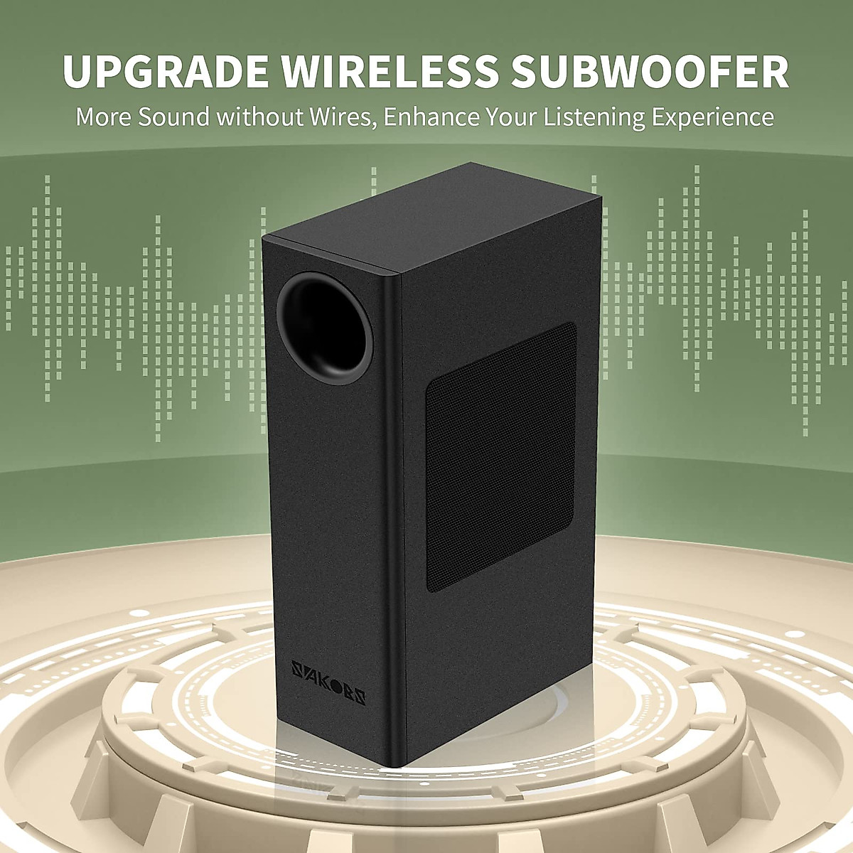 120W Sound Bar for TV, Tiny Soundbars with Wireless Subwoofer, 2.1 CH Home Theater Speakers System with Bluetooth 5.0 Optical RCA AUX , Wall Mountable