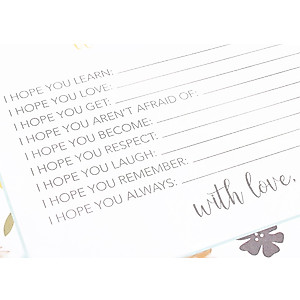 50 Sheets Baby Shower Well Wishes Party Games - for Boy or Girl Unisex Gender Neutral - for 50 Guest Activities Supplies - 5 x 7 Inches