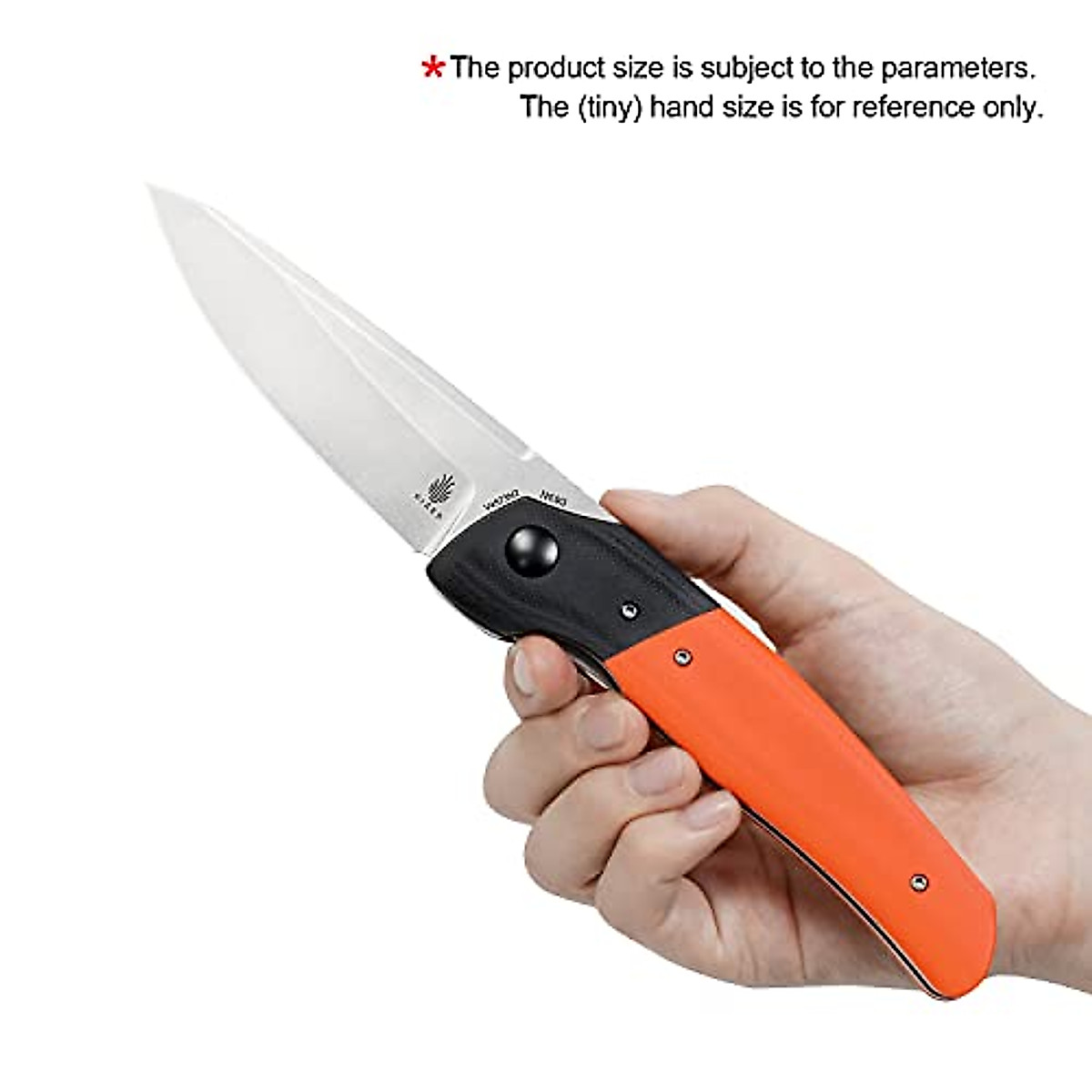 Kizer In-Yan Everyday Carry Pocket Knife, 3.8 inch N690 Steel Drop Point Blade, Black&Orange G10 Handle with Pocket Clip, V4573N2