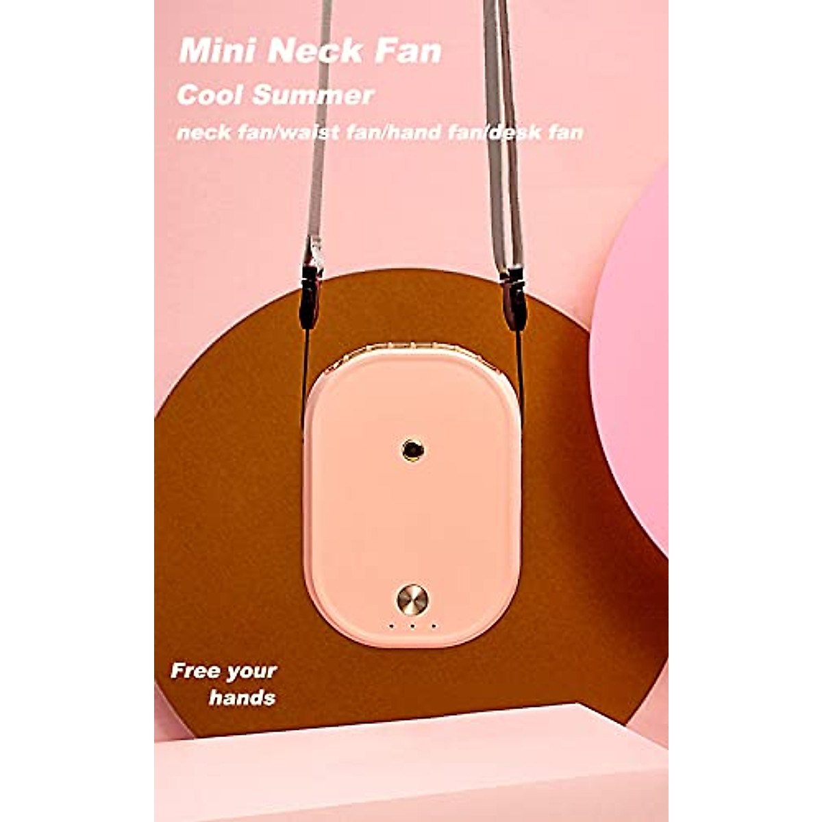 Amadething Portable Neck fan, Rechargeable Personal Cooling Device,portable fan for travel , portable fan handheld, mini fan portable, Necklace Fan, Fan Necklace with 3 Wind Speed (Green)