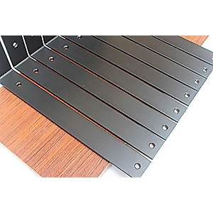 8 Pack - L12" x H 8" x W 1.5", 5mm Thick Rustic Shelf Bracket, Iron Shelf Brackets, Metal Shelf Bracket, Industrial Shelf Bracket, Modern Shelf Bracket, Decorative Shelving, Shelf Supports with Screws