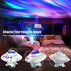 Star Projector Galaxy Light Projector for Bedroom Adult Aurora Light Projector Bluetooth Music Speaker Northern Lights Star Projector Night Light with Remote Control for Baby Kids Party Birthday Gift