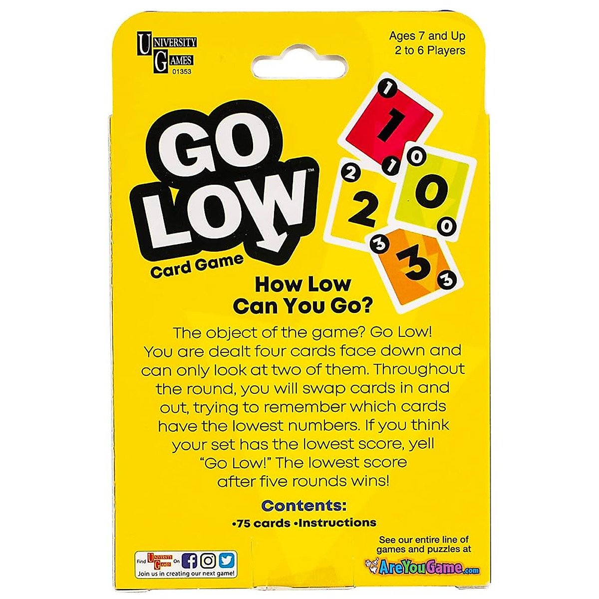 University Games Go Low Card Game Small