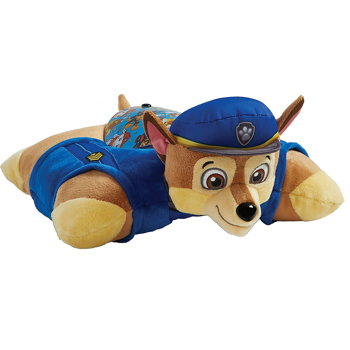 Pillow Pets Paw Patrol Chase Sleeptime Lite, 11" Nickelodeon Stuffed Animal Nightlight, 1 Count (Pack of 1), Multicolor