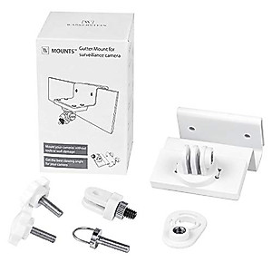 Wasserstein Weatherproof Gutter Mount with Universal Screw Adapter Compatible with Blink Outdoor & Blink XT2/XT Camera (1 Pack, White)