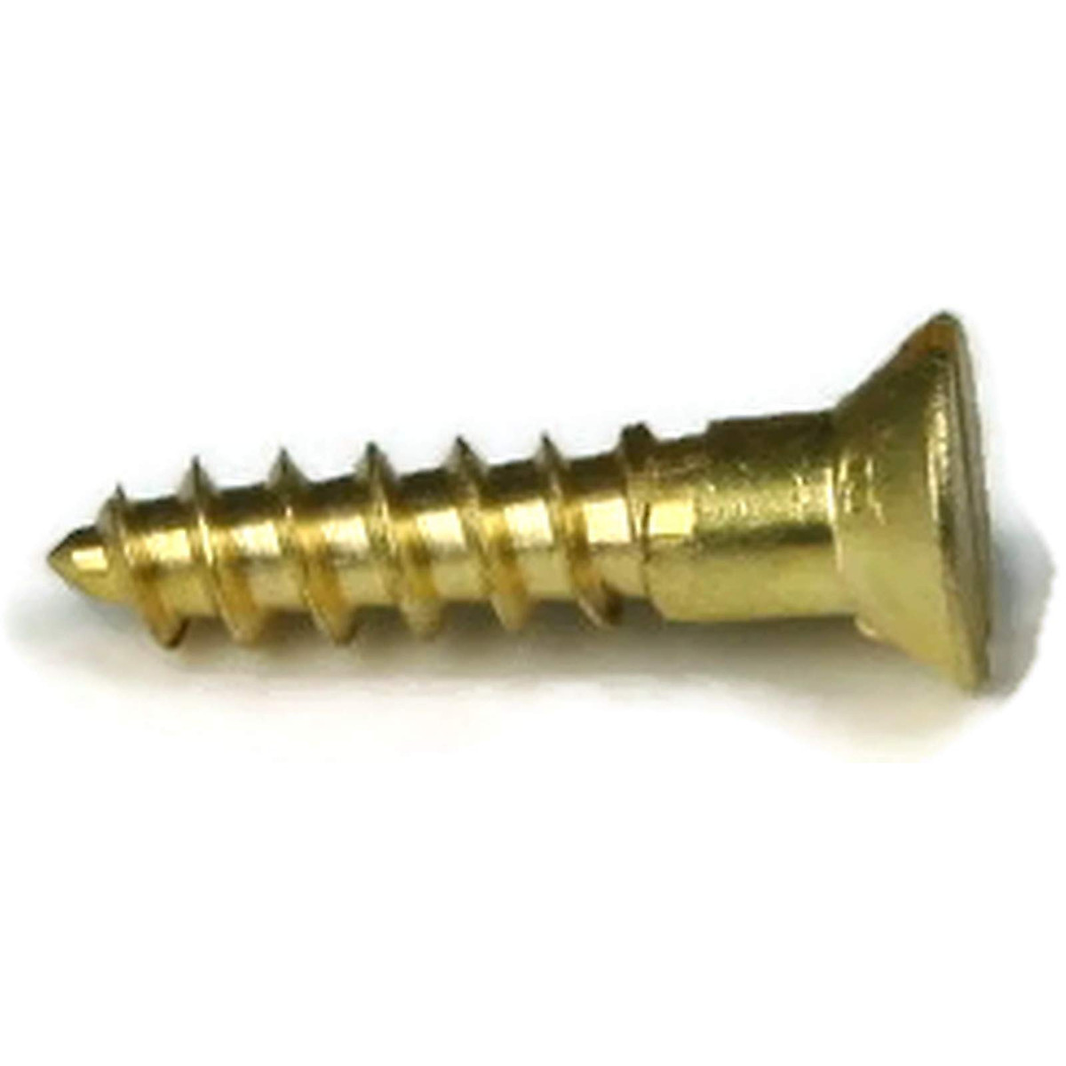 #12-11 Wood Screws - Slotted Flat Head Wood Screws - Brass #12-11 x 1-1/2" Qty 250