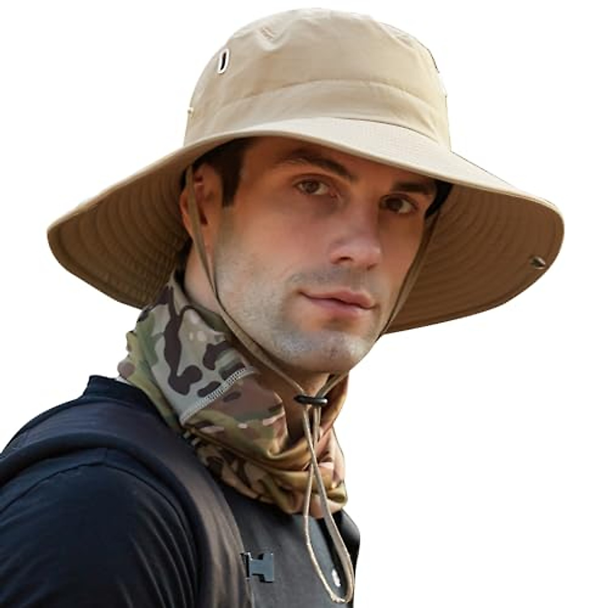 Rosoz Sun Hats for Men Women Wide Brim Boonie Hat UPF 50+ Bucket Hats Hiking Fishing Outdoor Summer Safari UV Protection Hat