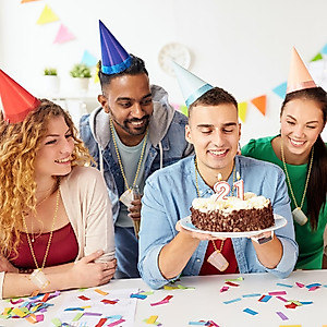 Misdary 12 Pcs Shot Glass on Beaded Necklace Gold Clear Shot Cups Disposable Plastic Shot Cups for Birthday Wedding Festival Parade Party Favor Groom Bride Supplies