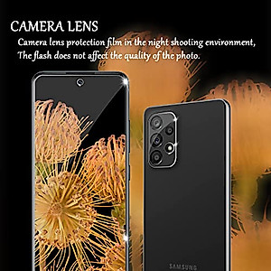 Galaxy A53 5G Premium Tempered Glass + Camera Lens Protectors By YEYEBF, [2 + 2 Pack] [Anti-scratch] [3D Glass] [Case-Friendly] Screen Protector