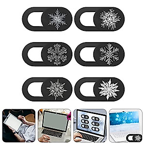 SOLUSTRE Computer Camera Computer Stickers 12pcs Phone Computer Privacy Tablet Black Blocker Laptop Webcam Camera for Slide Snowflake Cover Computer Camera Computer Stickers