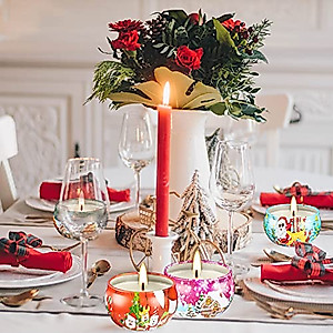 Christmas Candles Gift Set of 16, Bulk Home Scented Aromatherapy Candles with Fragrances, Gift Boxed for Present Candlelight Dinner Spa Bath