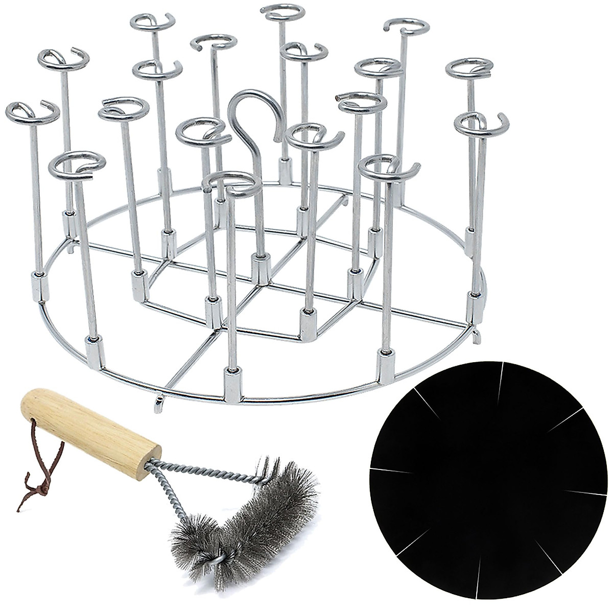 Air Fryer Rack Skewer Stand Compatible with Instant Pot Duo Crisp 8qt, Ninja 4qt AF100, Ninja Max XL AF161, Ninja Foodi Pressure Cooker +More, Kabob Airfryer Accessories Stainless Steel by INFRAOVENS