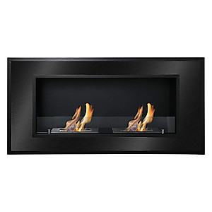 Black Recessed Ventless Bio Ethanol Fireplace - Bellezza | Ignis