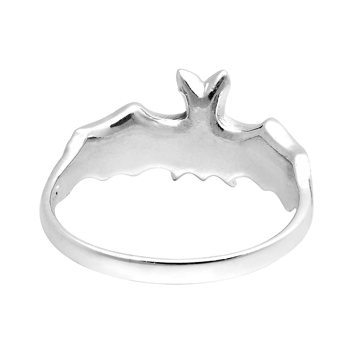 AeraVida Gothic Spooky Nocturnal Bat .925 Sterling Silver Ring | Statement Fashion, Gothic Ring | Casual Jewelry Gift | Size 5