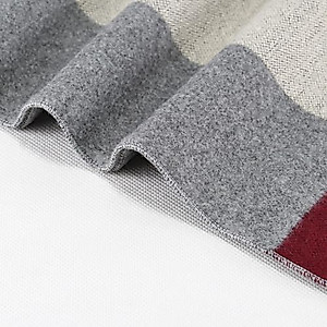 Geopty 2 Pack Mens Scarf, Soft Warm Cashmere Feel Winter Scarf for Men Black Grey Mens Scarves Set,Style B