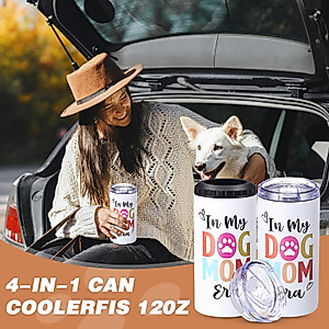 Zopeal Dog Mom Gifts for Women Dog Lover Funny Gifts Include 16 oz Tumbler Makeup Bag Canvas Tote Bag Aromatherapy Candle Socks Bracelet Keychain Gift Card for Mothers Day Birthday Appreciation Gift