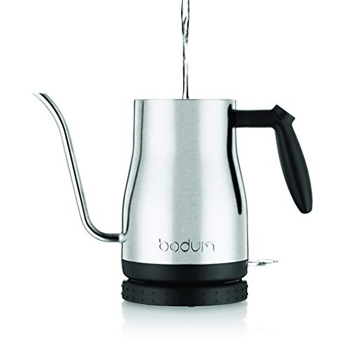 Bodum Bistro Gooseneck Electric Water Kettle, 34 Ounce, Chrome, Stainless Steel