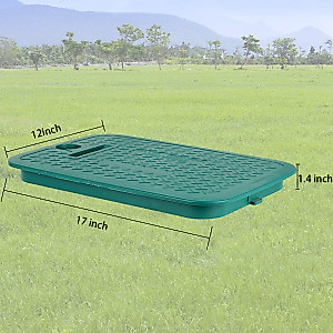 DVECUE Sprinkler Valve Box Cover Outer Diameter 12x17 Inch Irrigation Control Valve Box Replacement Lid Rectangular One Pieces