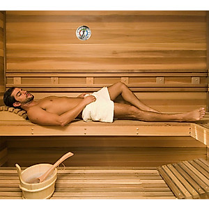 LittleGood 5" Indoor Outdoor Hygrometer/Thermometer, Humidity Gauge Indicator Temperature Humidity Monitor, Analog Hygrometer Humidor (English Version)