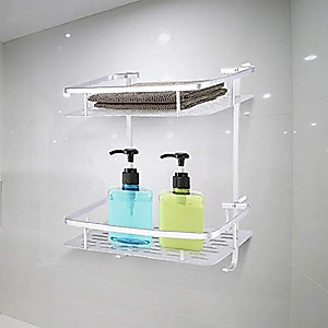 Aluminum Bathroom Storage Rack, Bathroom Storage Shelf, Sturdy Living Room for Home Bathroom Kitchen