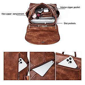 YIQUN Backpack Purse for Women Leather Backpack Purse Travel Backpack Fashion Convertible Shoulder Bags with Wristlets