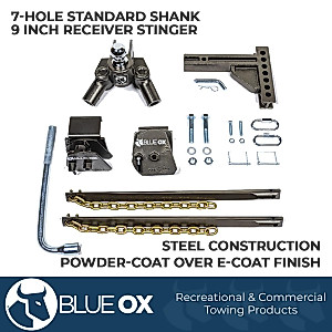 Blue Ox BXW1000 SWAYPRO Weight Distributing Hitch 1000lb Tongue Weight for Standard Coupler with Clamp-On Latches