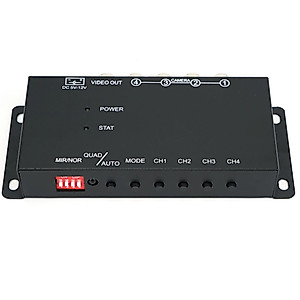 Toughsty™ 4Ch Mini Color Video Quad Splitter Multiplexer Processor Switcher for CCTV Security Camera