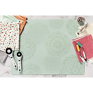 Cricut Self Healing Cutting Mat - Cricut Mat for use with Cricut TrueControl Knife, Rotary Cutter, Craft Knife, Xacto Knife - 18" x 24", Decorative, 2X Healing, Extra-Thick Cricut Cutting Mat, Mint