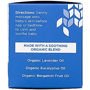 Hyland's Naturals Baby Organic Calming Balm, Soothe & Relax, With Organic Lavender, Eucalyptus, & Bergamot Fruit Oil, Safe & Gentle, Dermatologist Tested, 1.76 oz.