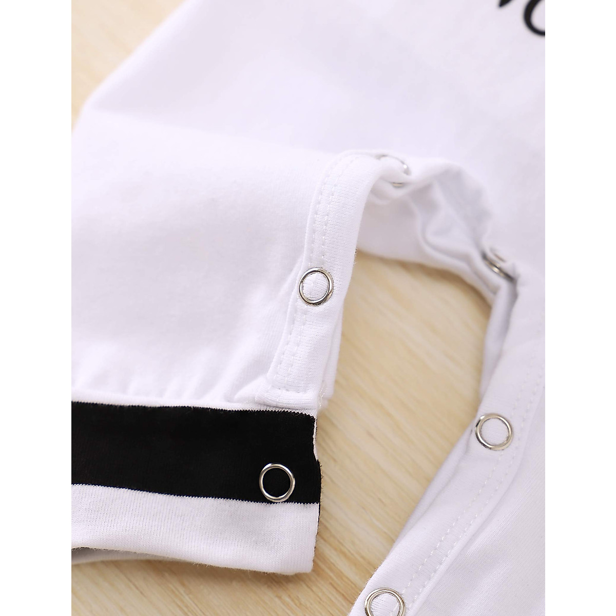 TUEMOS Baby New Year Romper Newborn Baby Boy Girl Clothes My First New Year Letter Print Stripe Hoodie Bodysuits Outfit