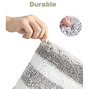 Vodiver Bathroom Rugs Mat for Bathroom Non Slip, Ultra Soft Washable and Gray Bath mats for Bathroom(20x32, Gray)