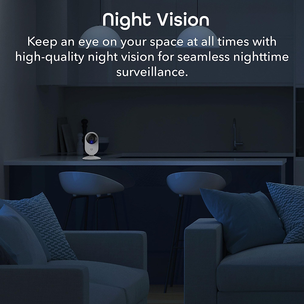 Geeni Glimpse 1080p WiFi HD Smart Camera – Indoor Home Security Camera – No Hub Required – Voice Control – Motion Detection Camera – Smart Camera Compatible