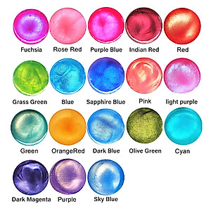 NODDWAY Metallic Color Shift Pigment Powder 18 Colors Pearl Fine Mica Powder, Epoxy Resin Dye for Resin Jewelry Art, Tumbler Making,DIY Slime