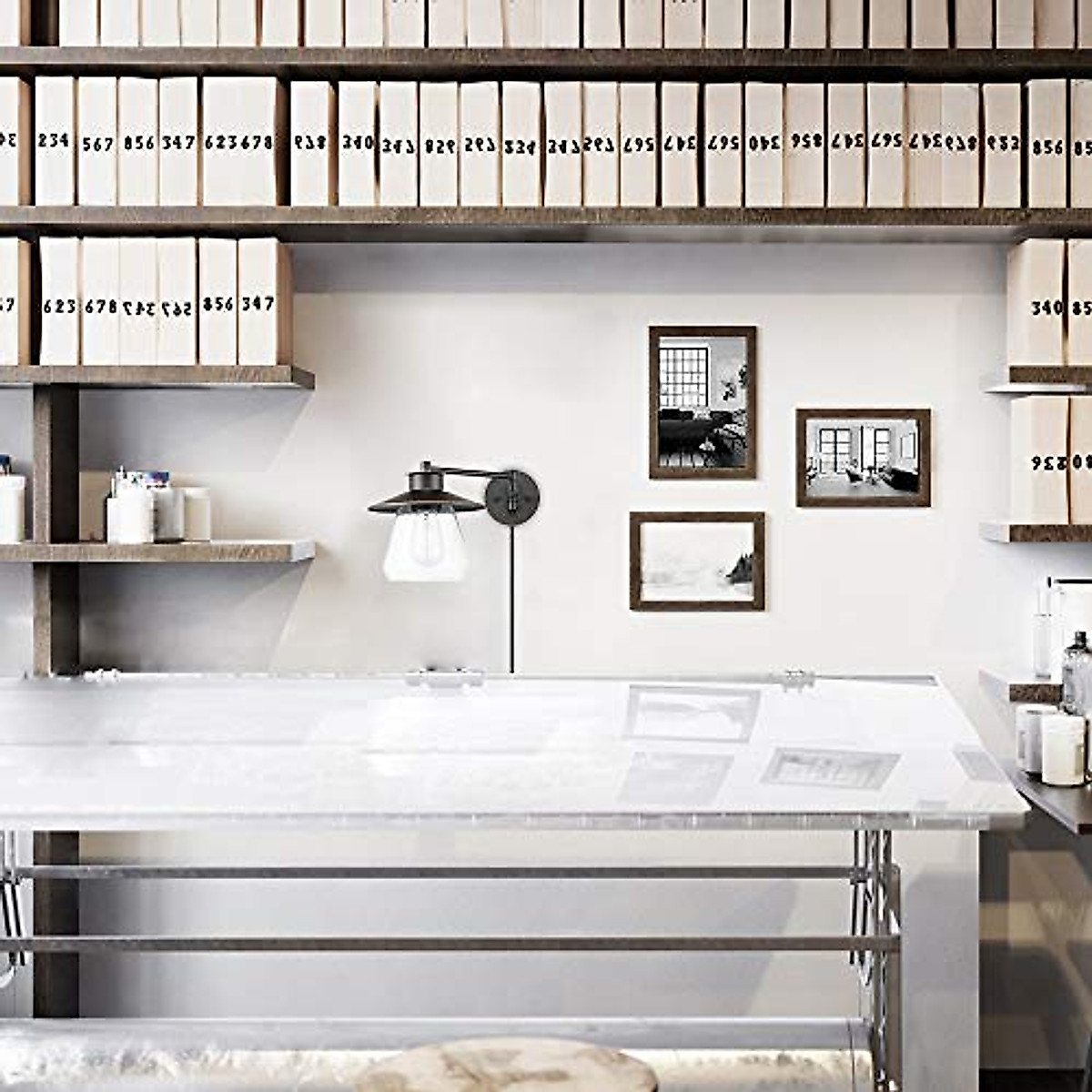 Globe Electric 51543 Nate 1-Light Plug-in or Hardwire Swing Arm Wall Sconce, Oil Rubbed Bronze, Clear Glass Shade, 6ft Black Fabric Covered Cord, Inline On/Off Rocker Switch