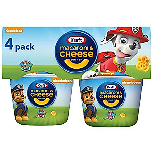 Kraft Macaroni & Cheese Paw Patrol Shapes Dinner 1.9 oz Cups, 4 Count(Pack of 1)