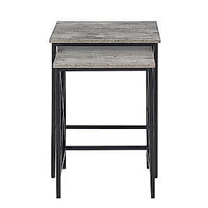 Convenience Concepts Tucson Nesting End Tables, Faux Birch