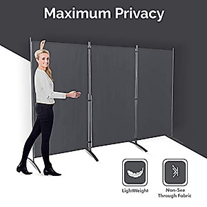 STEELAID Room Divider – Folding Partition Privacy Screen for School, Church, Office, Classroom, Dorm Room, Kids Room, Studio, Conference - 102" W X 71" Inches - Freestanding & Foldable