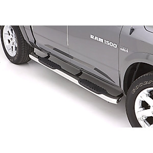 Lund 23795007 Polished Stainless Steel 5" Oval Curved Nerf Bars for 2007-2018 Toyota Tundra CrewMax Cab, Silver, Large