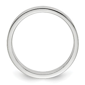 IceCarats 925 Sterling Silver 4mm Plain Classic Wedding Band Ring Size 9.00