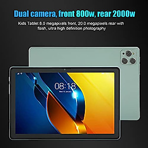 PUSOKEI Tablet PC for Android 11,10 inch 1920x1200 IPS HD Display,MT6711 10 Core CPU,6GB 128GB Memory,Dual SIM Card Slot,2.4G 5G Dual Band WiFi,8MP 20MP Camera(Green)