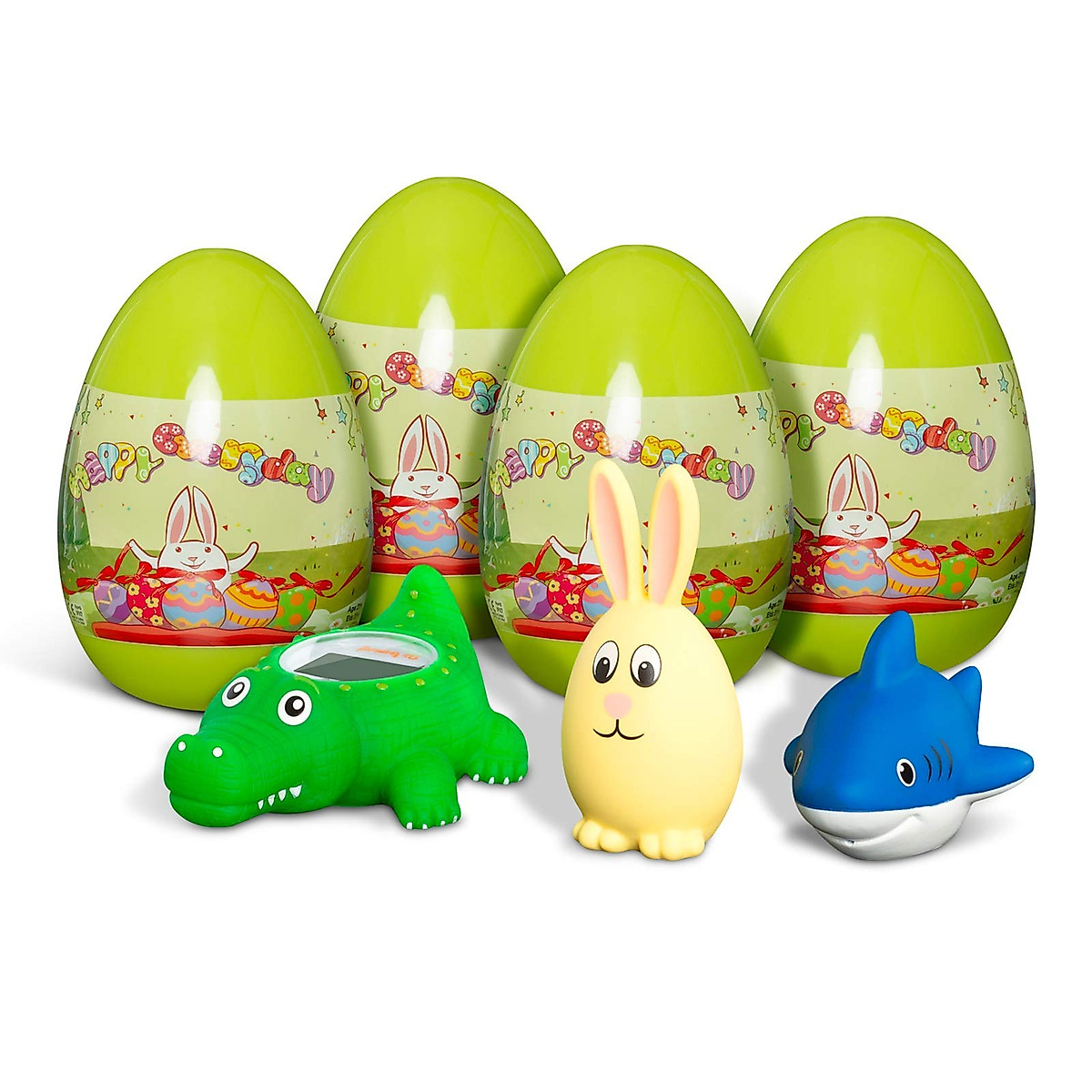 Doli Yearning Bath Toys for Toddlers - Colorful Water Squirting Animal Friends - Bathtub Playset with Floating Thermometer - BPA-Free, Educational and Interactive Bath Time Fun