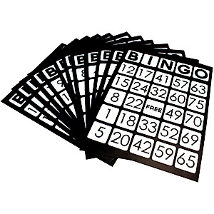 Royal Bingo Supplies EZ Readers Large-Format 8.5" x 11" Bingo Cards with Jumbo 1-inch Numbers (Pack of 50)