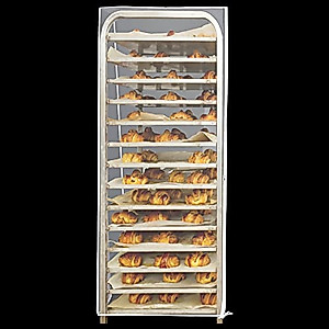 Bun Pan Rack Cover Bakers Rack Cover 20 Tier Sheet Pan Rack Cover for Home Kitchen Restaurant Bakery 28" L x 23" W x 61" H, Clear (1 Pc)