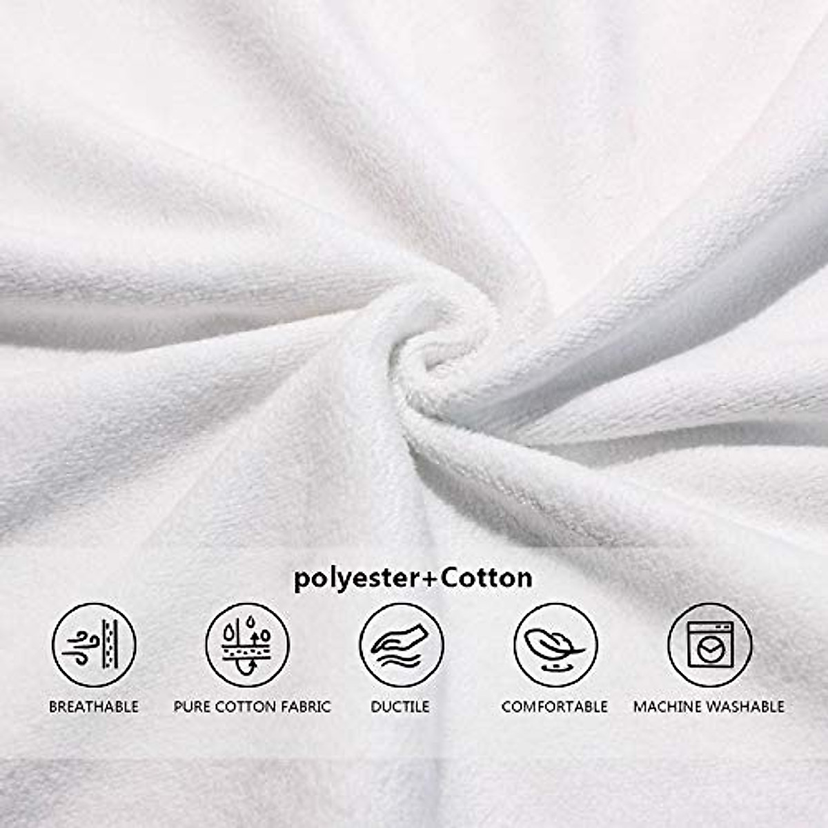 visesunny Funny Grey Cat Hand Towel for Kitchen Bathroom Decor Soft Absorbent Cotton Dish Towel with Hanging Loop Botton Cleaning and Drying Washcloth