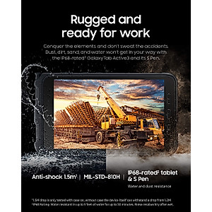 SAMSUNG Galaxy Tab Active3 Enterprise Edition 8” Rugged Multi Purpose Tablet |64GB & WiFi & LTE (Unlocked) | Biometric Security (SM-T577UZKDN14), Black