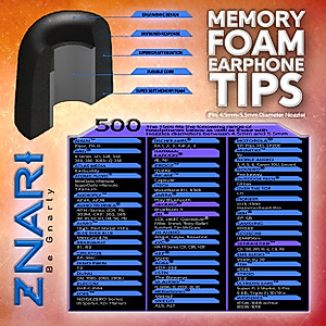 Earbud Foam Tips with Protective Case - Sports Earphone TIp - 5 Pairs 10 Pieces - Medium Multi-Color