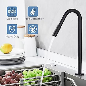 Sanliv Drinking Water Purifier Faucet,Matte Black RO Faucet,Filtered Water Faucet for Kitchen Bar Sink,Pure Cold Water Filter Tap for Reverse Osmosis Filtration System